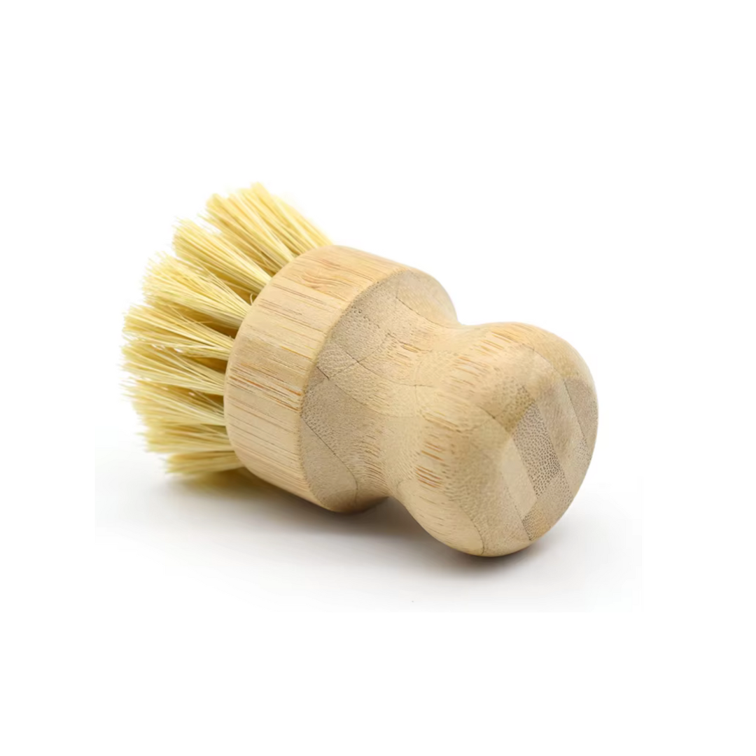 Bamboo + Fiber Dish Brush with Short Handle (Zero Waste) – Yaya Maria's